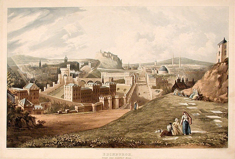 Edinburgh, From the Calton Hill | Thomas after John GENDALL SUTHERLAND ...